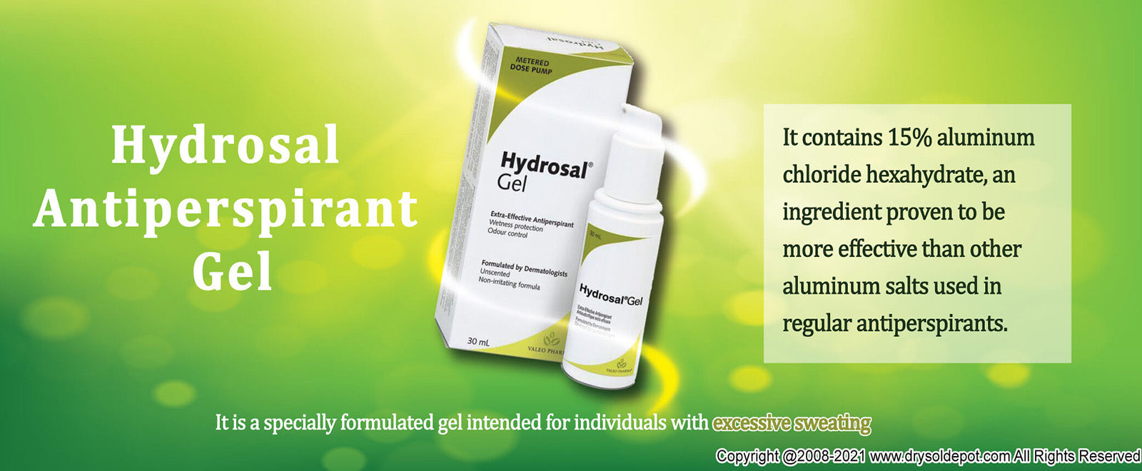 Hydrosal Antiperspirant Gel - DrysolDepot